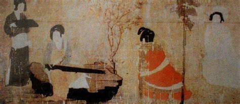 周昉调琴啜茗图卷 茶史 图片