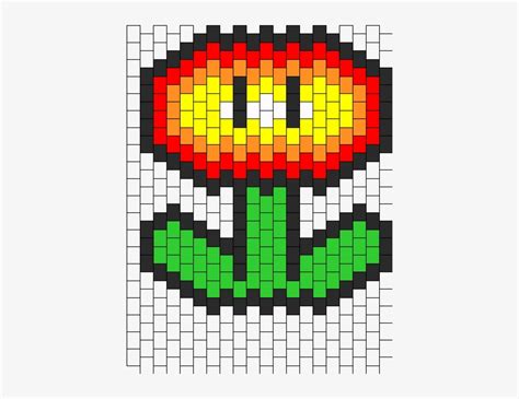 Super Mario Fire Flower Peyote Bead Pattern Peyote Bead Patterns