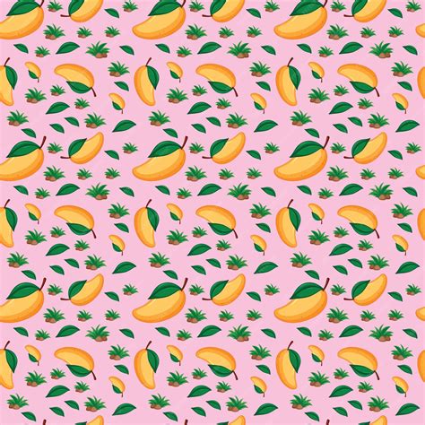 Premium Photo Mango Seamless Pattern