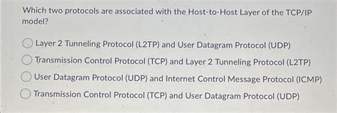 Solved Which two protocols are associated with the | Chegg.com