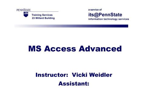 Ppt Ms Access Advanced Powerpoint Presentation Free Download Id391824