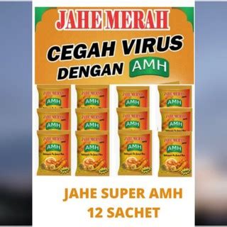 Jual Jahe Merah Amanah AMH Super Renceng 12 Sachet Original Shopee