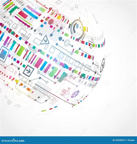 Abstract Technological Background Stock Vector Illustration Of