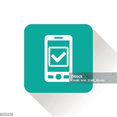 체크 표시 기호 아이콘이있는 휴대 전화입니다 조작 허용 벡터 일러스트레이션 그래픽 사용자 인터페이스에 대한 스톡 벡터 아트 및 기타 이미지 그래픽 사용자 인터페이스