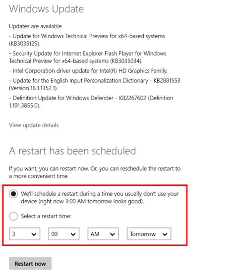How To Manually Schedule An Update Restart In Windows 10 Tip Dottech