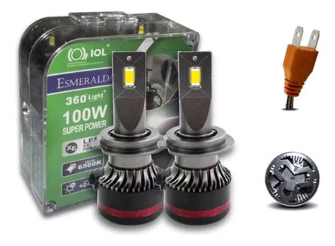 Kit 2 Foco Led H7 Hid Led Csp Nitrogeno Canbus 200w Luz Fija Envío gratis
