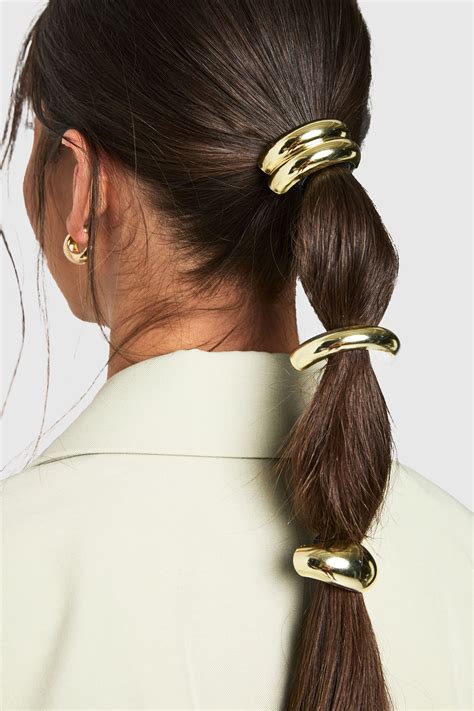 Gold 3 Pack Gold Hair Cuffs Boohoo