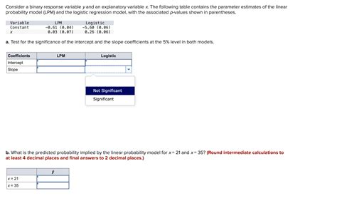Solved Consider A Binary Response Variable Y And An