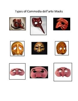 Make Your Own Commedia Masks By Designing Drama Tpt
