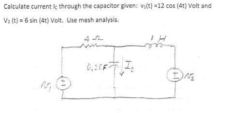 Solved Calculate Voltage V Given V T Sin T Volts And Chegg