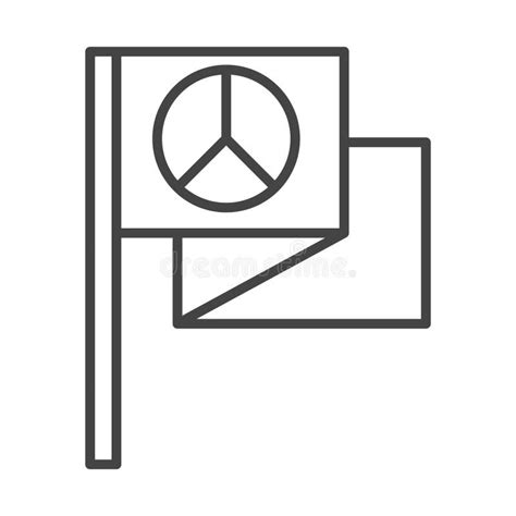 Ligne De Style D ondulation Emblème D espoir De Paix Sur Le Drapeau De