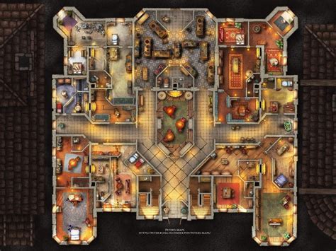 Fantasy City Map For Dungeons And Dragons