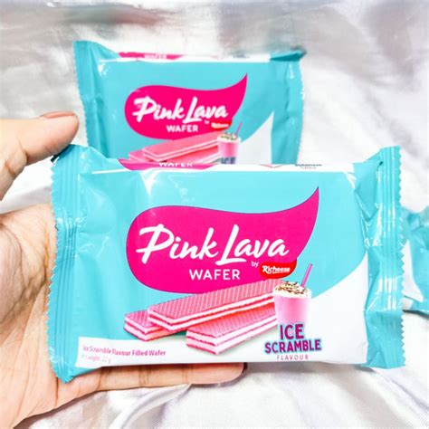 Pink Lava Wafer By Richeese Ice Scramble Flavored Shopee Malaysia