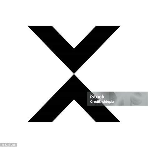 블랙 V 자형 문자 X 아이콘 0명에 대한 스톡 벡터 아트 및 기타 이미지 0명 개념 곡선 Istock