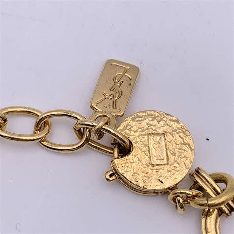 Yves Saint Laurent Vintage Gold Metal Chain Necklace