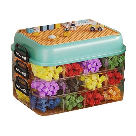Dustproof Building Block Storage Box Parts Classification Compartment