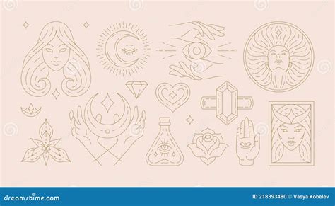 Magic Woman Boho Vector Illustrations Of Graceful Feminine Women And