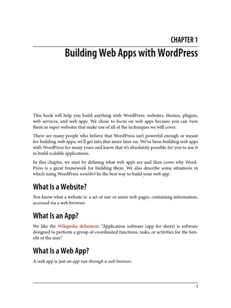 Building Webapps With Wordpress Preview Pdf Web Application