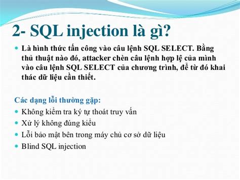 xss and sql injection