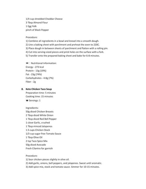 Keto Diet Recipes Pdf