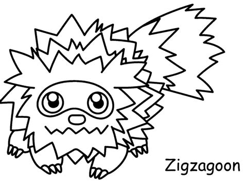 Zigzagoon Pokemon Coloring Page Download Print Or Color Online For Free