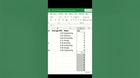 How To Insert A Blank Row After Every Row In Excel Shorts Minhacademy Msexcel Youtube
