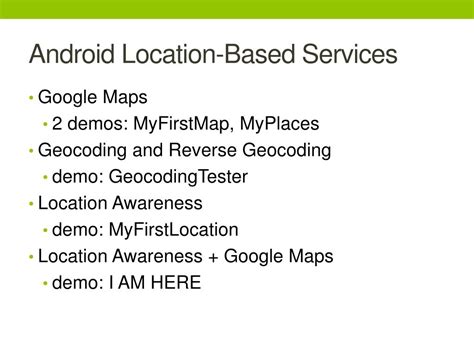 Ppt Android Location Based Services Powerpoint Presentation Free