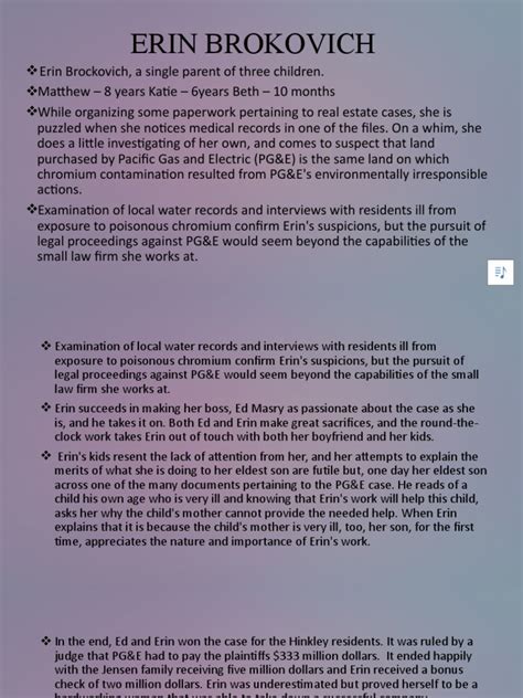 Exposing Corporate Misconduct Erin Brockovichs Investigation Reveals