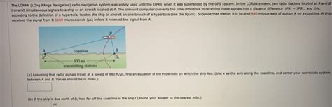 Solved The Loran Long Range Navigation Radio Navigation