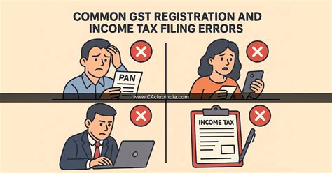 Common Gst Registration And Income Tax Filing Errors