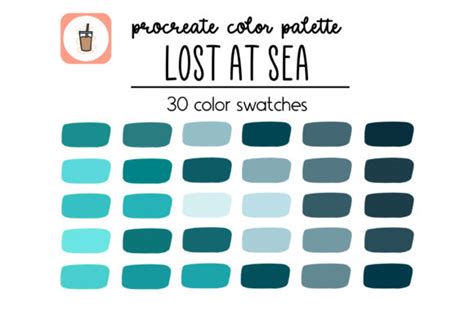 Lost At Sea Procreate Palette Graphic By KC Jean Design Co Creative