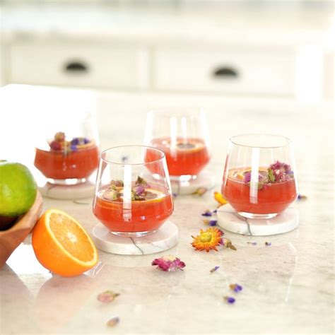 Cielo Handblown Crystal Cocktail Glass Set Etsy