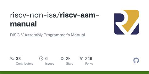 Riscv Asm Manual Src Preamble Adoc At Main Riscv Non Isa Riscv Asm