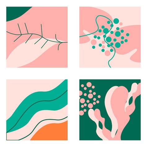 Conjunto De Reflejos Orgánicos Vector Premium