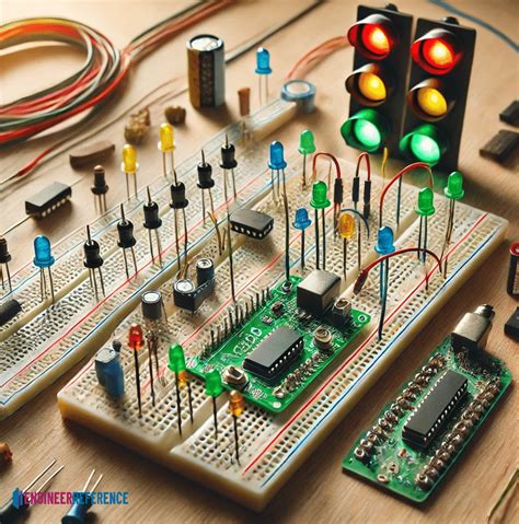 Traffic Light Control Electronic Project Using Ic And Timer