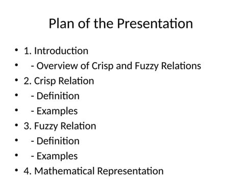 Crisp And Fuzzy Relations With Plan Pptx