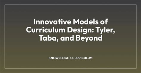 Knowledge And Curriculum • Teachers Institute