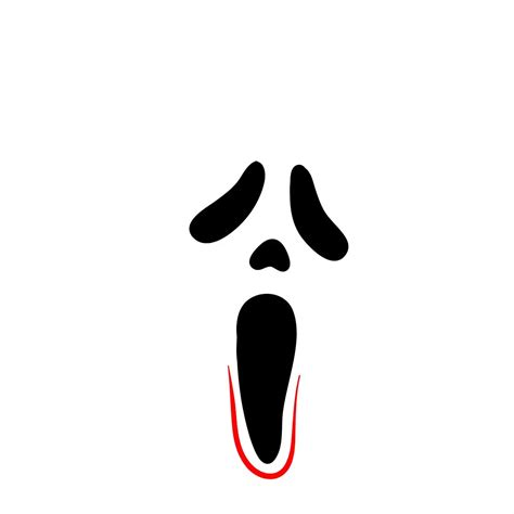 How To Draw Ghostface The Scream Mask Sketchok Drawing Guides