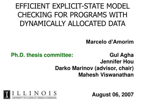 Ppt Efficient Explicit State Model Checking For Programs With