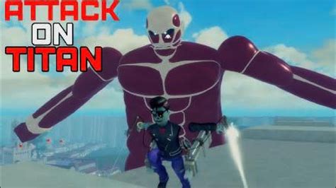 Attack On Titan Colossal Titan Roblox Gameplay Attackontitan Youtube