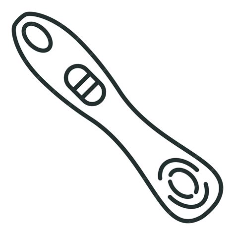 Zwangerschapstest Vector Overzicht Pictogram Premium Vector
