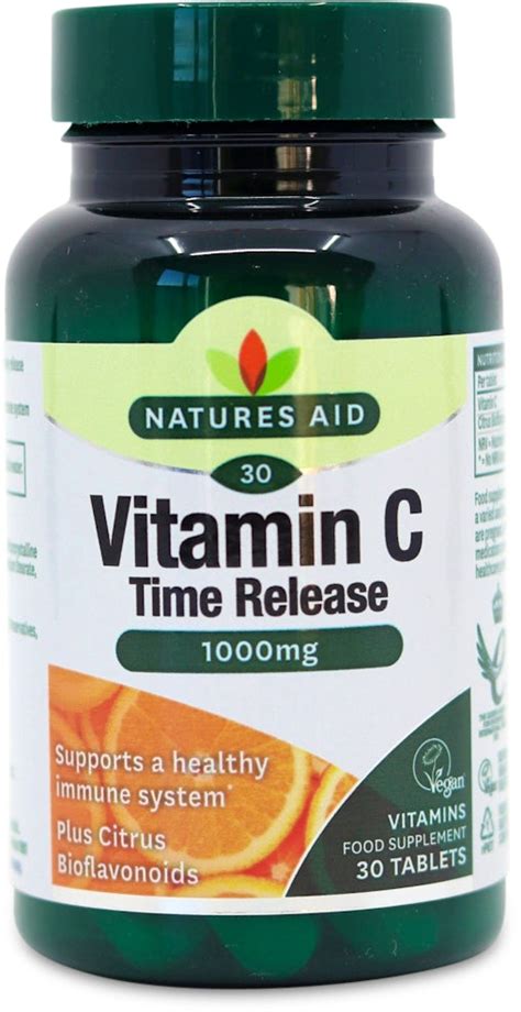 Natures Aid Vitamin C 1000mg Time Release 30 Tablets Medino