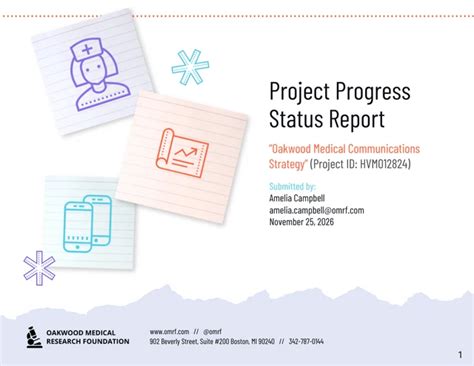 Communications Strategy Progress Report Template Venngage
