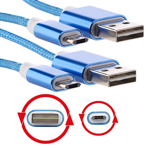 Callstel Er Set Lade Datenkabel Micro Usb Mit Beidseitigen Steckern Cm Ebay