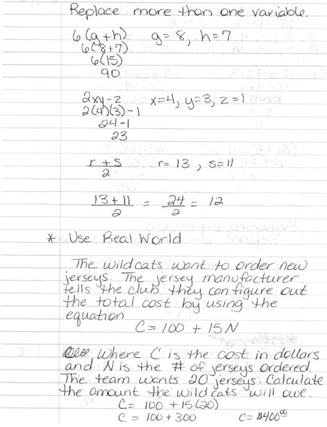 Pre Algebra Class Notes Ms Casons Classroom