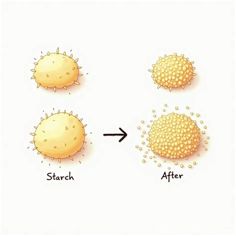 Raw Starch Granule And Starch Structure Diagram Stable Diffusion Online