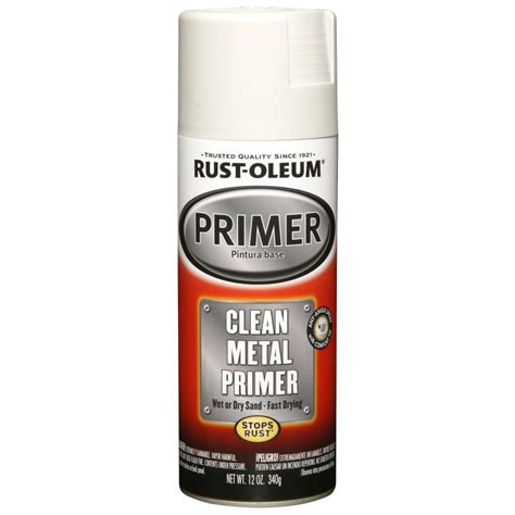Rust Oleum Automotive 12 Oz White Clean Metal Primer Spray 6 Pack