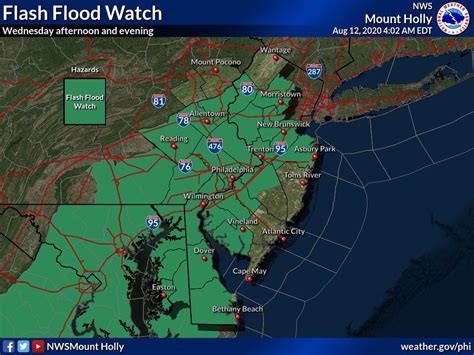Lehigh Valley Weather Flash Flood Watch Planned As Possible Storms