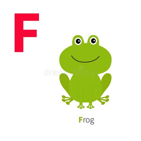 Alfabeto Del Parque Zoológico De La Rana De La Letra F ABC Inglés Con