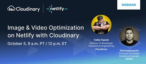 Webinar Image And Video Optimization On Netlify Cloudinary Posted On The Topic Linkedin